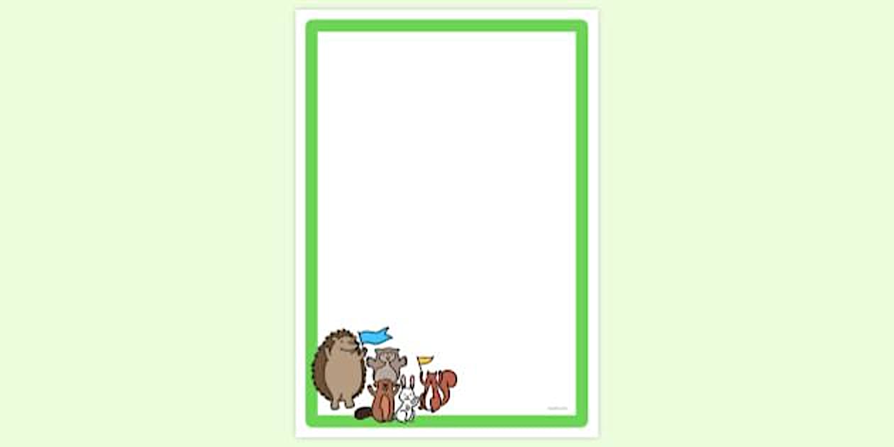 Simple Blank Wild Animal Page Border | Twinkl
