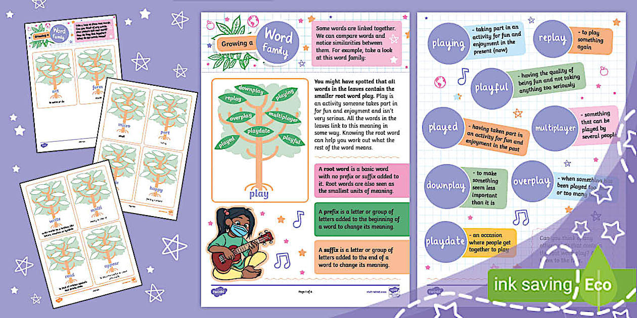 Growing a Word Family Activity (Ages 5 - 7) (teacher made)