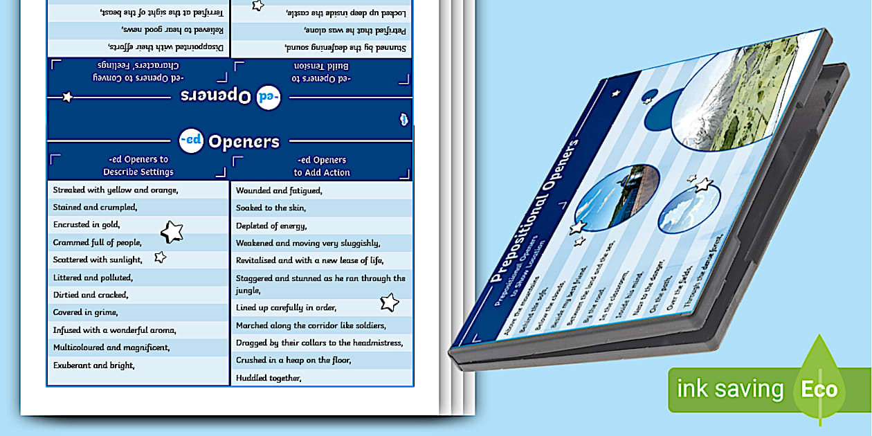 KS2 Sentence Openers DVD Case Desk Display Pack - Twinkl