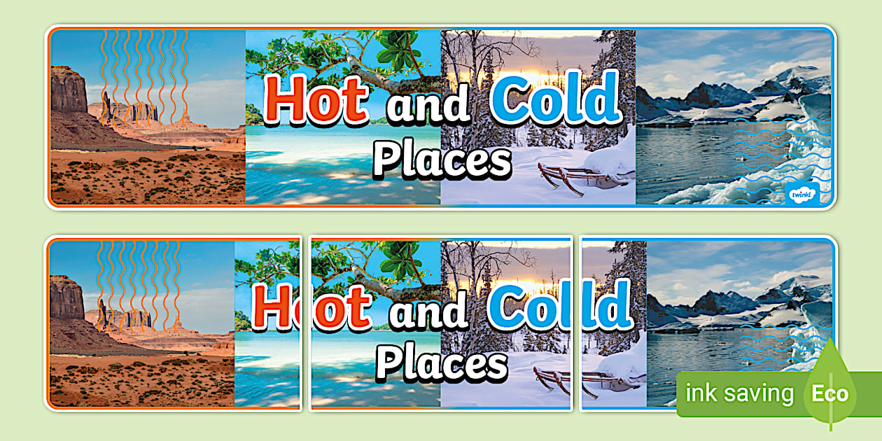 Hot and Cold Places Photo Display Banner (teacher made)