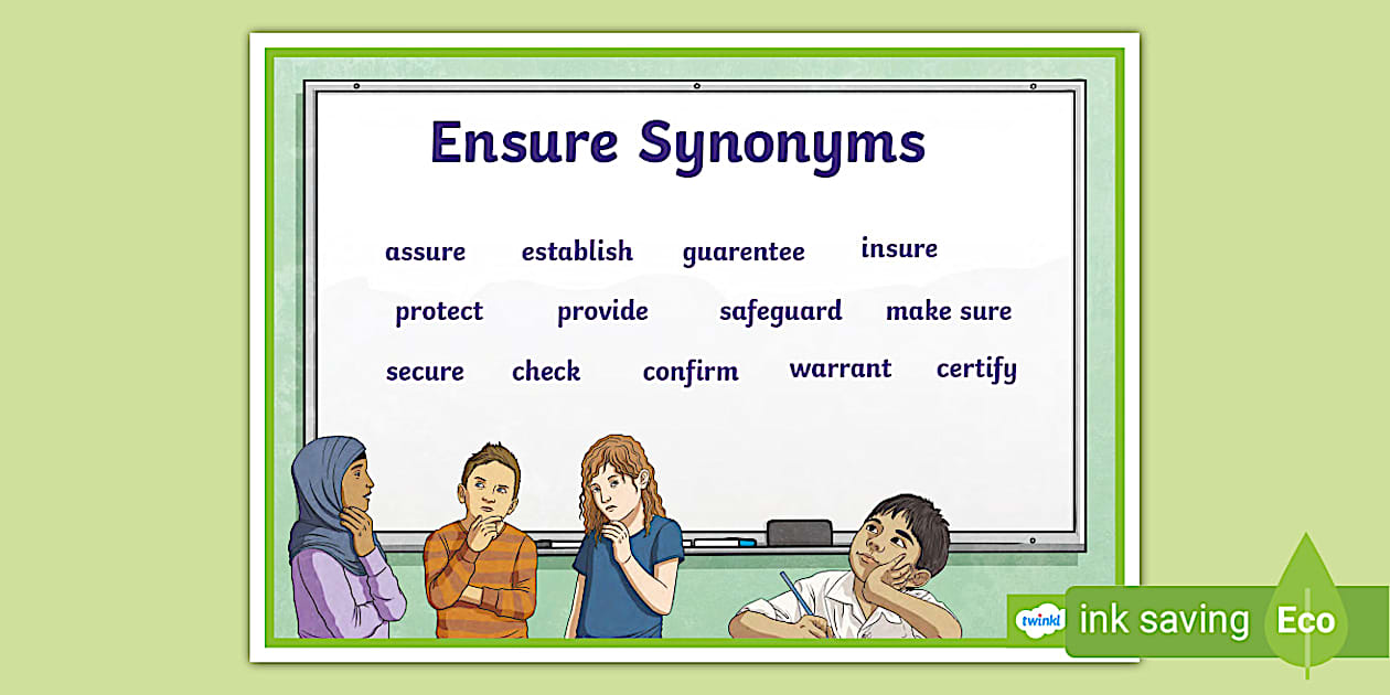 Ensure Synonyms Word Mat (teacher made) - Twinkl