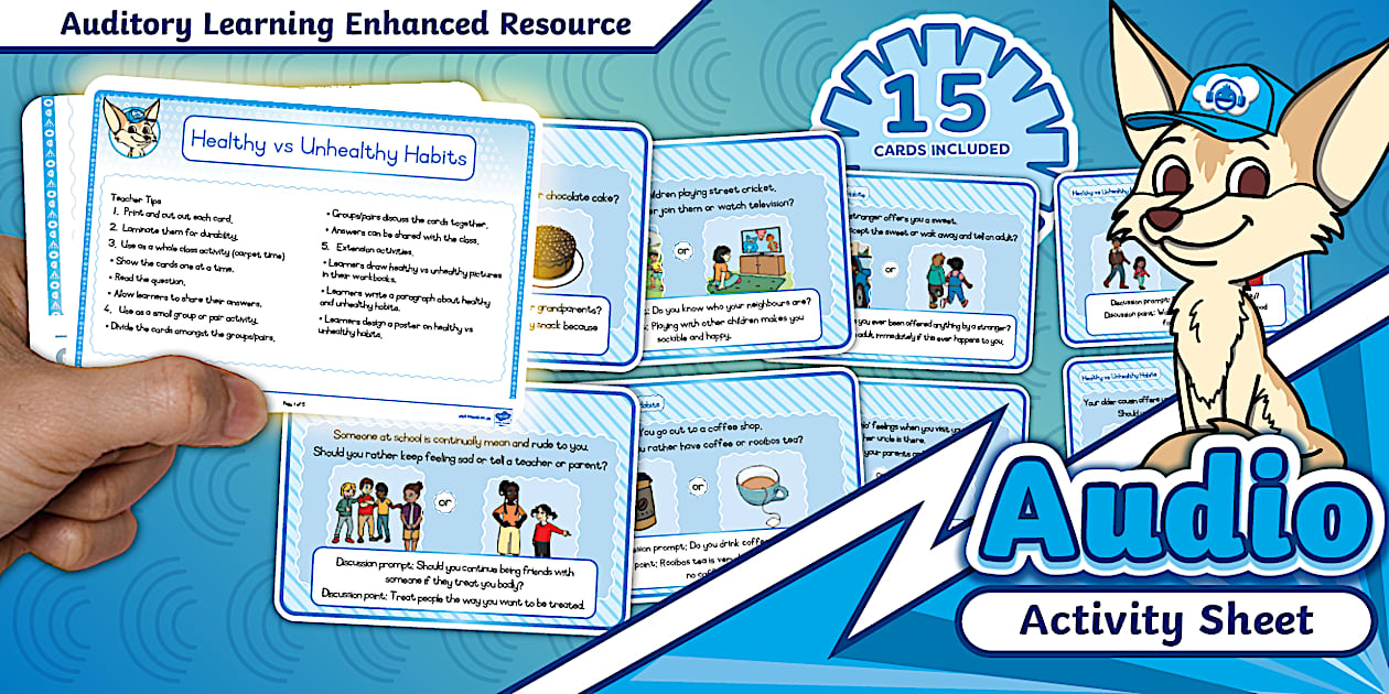 Gr3 LS T1 Healthy vs Unhealthy Habits Discussion Cards(CAPS)