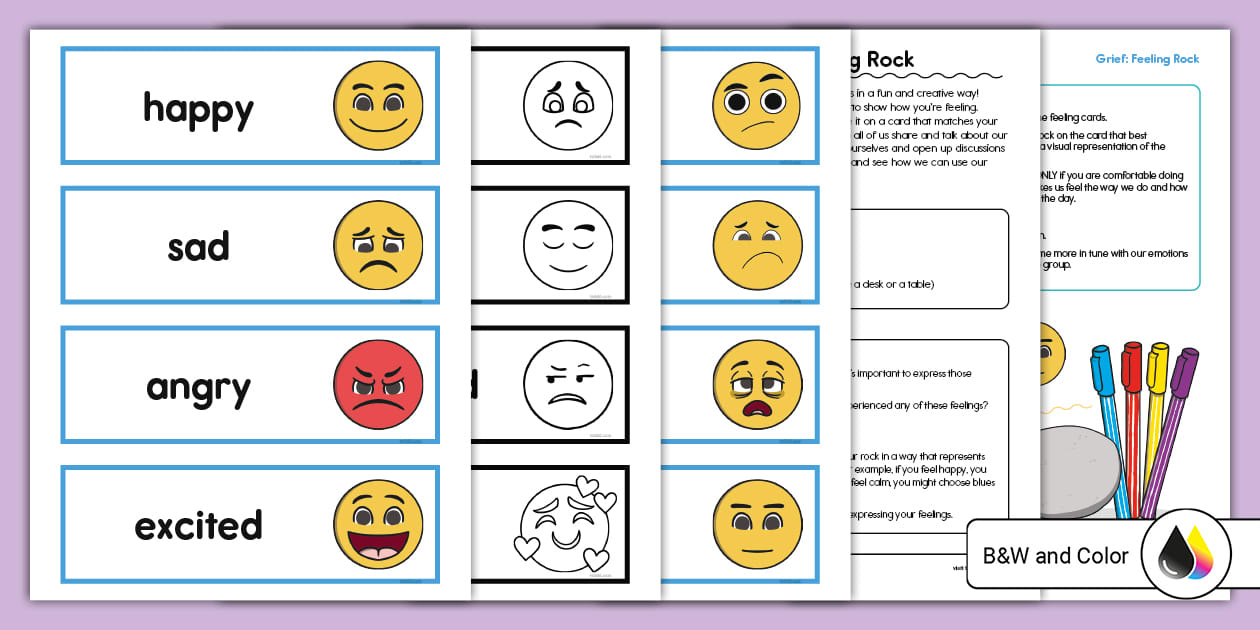 Grief: Feeling Rock Activity (teacher made) - Twinkl