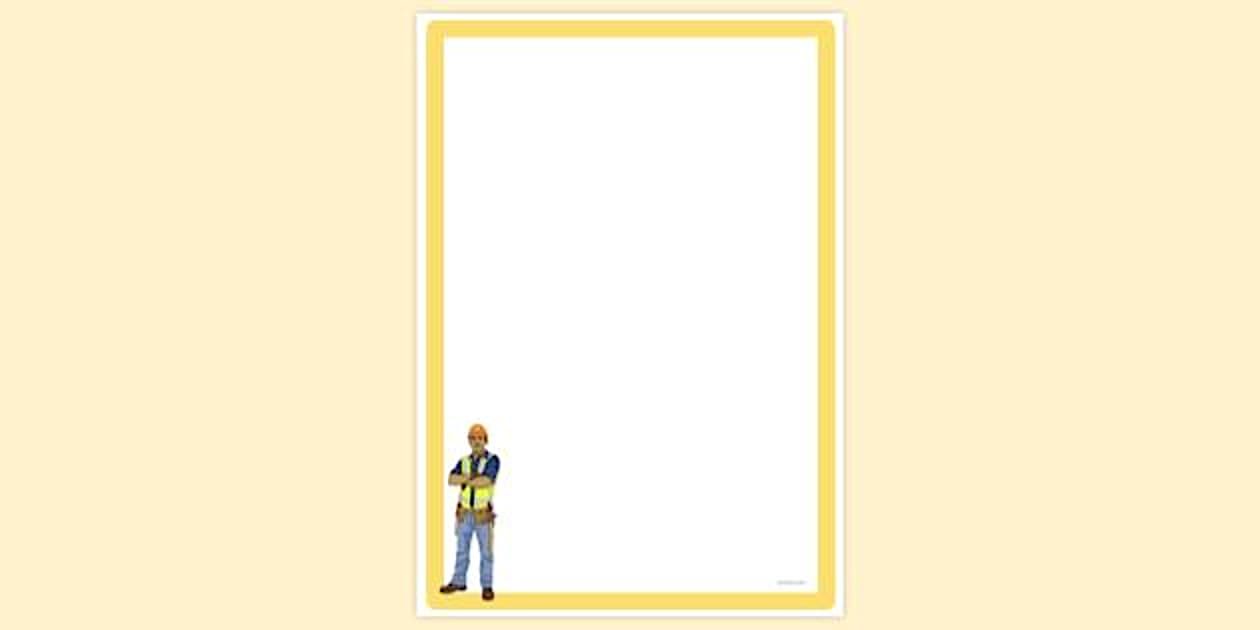 Simple Blank Builder Page Border | Page Borders | Twinkl