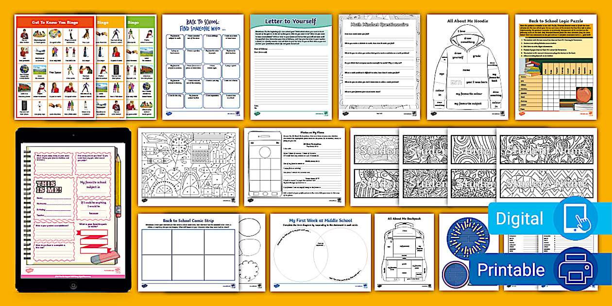 Sixth Grade First Week of School Activity Pack - Twinkl