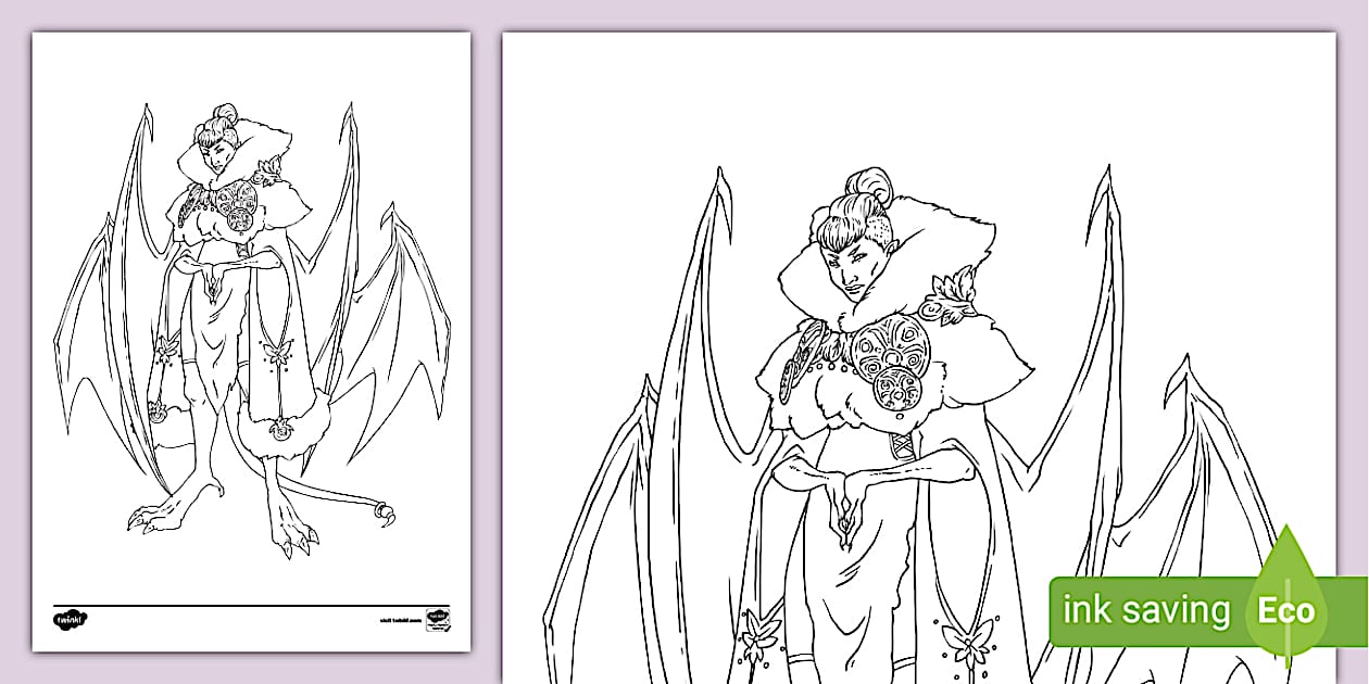 Vampire Princess Colouring Page (teacher made) - Twinkl