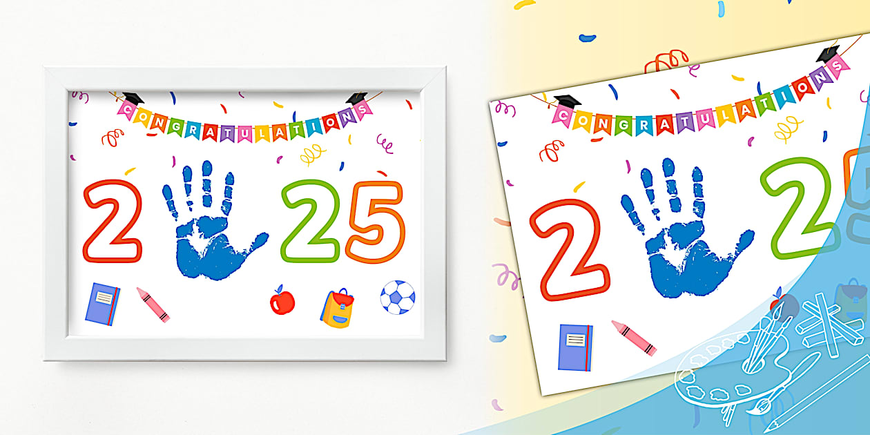 Graduation 2025 Handprint Activity Poster (teacher made)