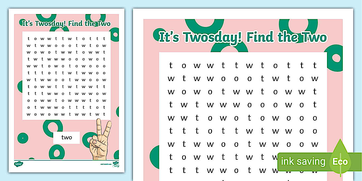Palindrome Word Search - It's Twosday! (teacher made)