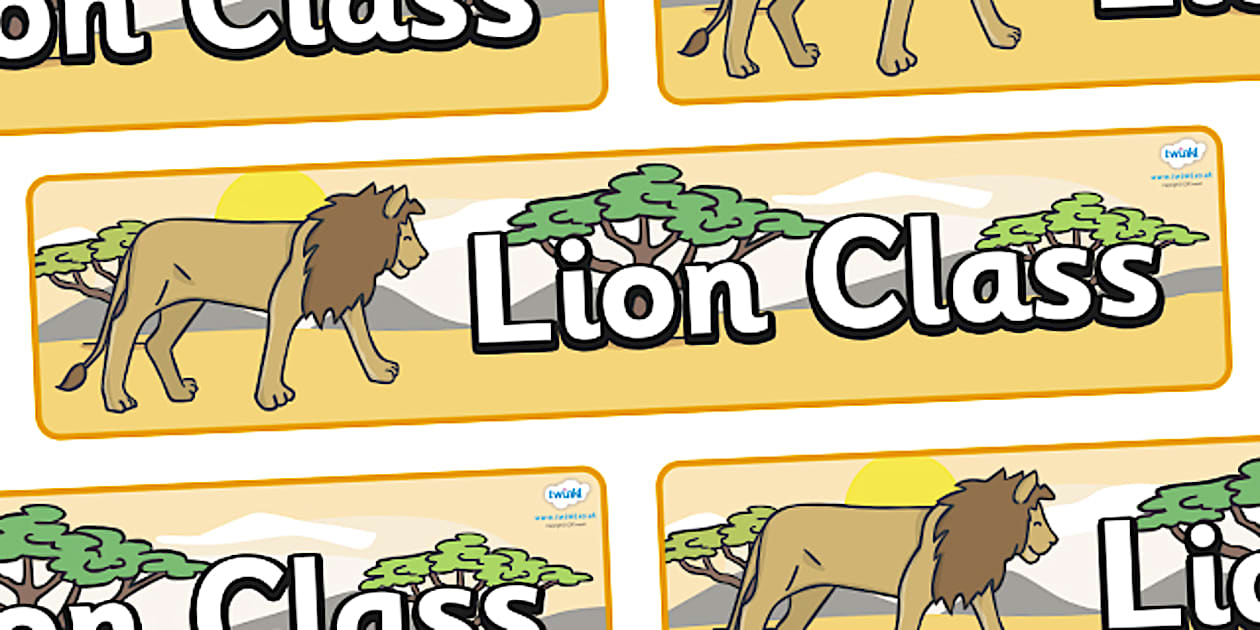 Lion Themed Classroom Display Banner (Teacher-Made) - Twinkl