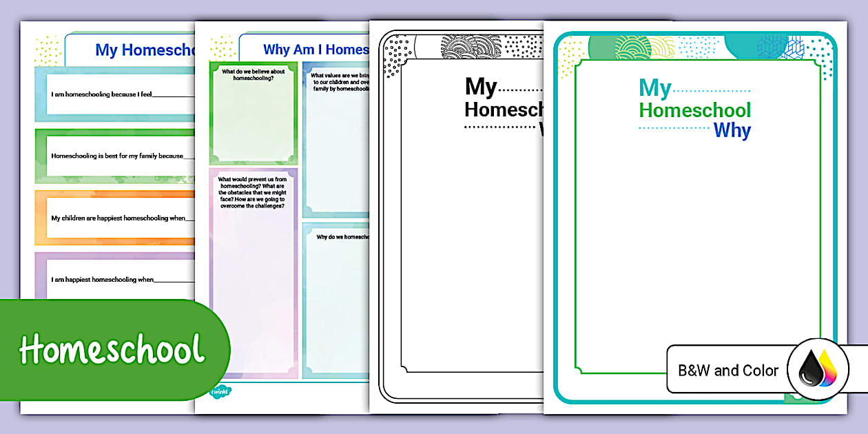 Why Am I Homeschooling Journal Pages (teacher made) - Twinkl