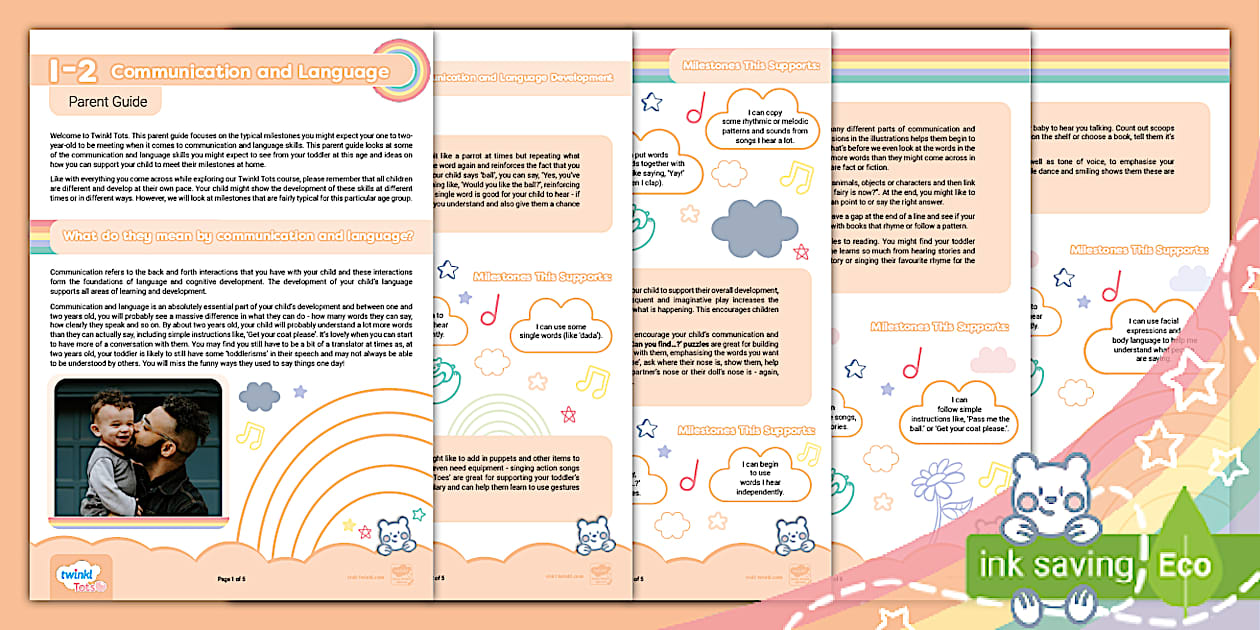 Twinkl Tots Age 1-2 Communication and Language Parent Guide