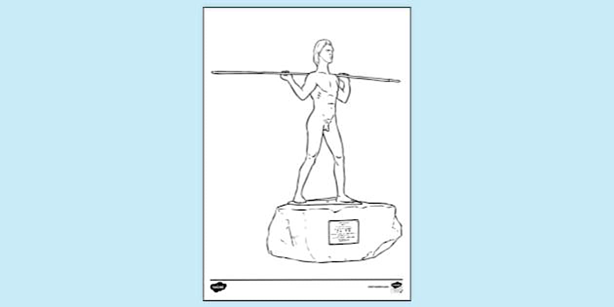 Yagan Statue Colouring | Colouring Sheets
