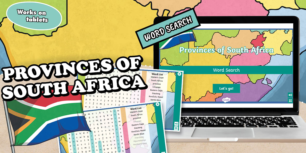 Grade 4 Geography - Provinces of South Africa - Interactive Word Search ...