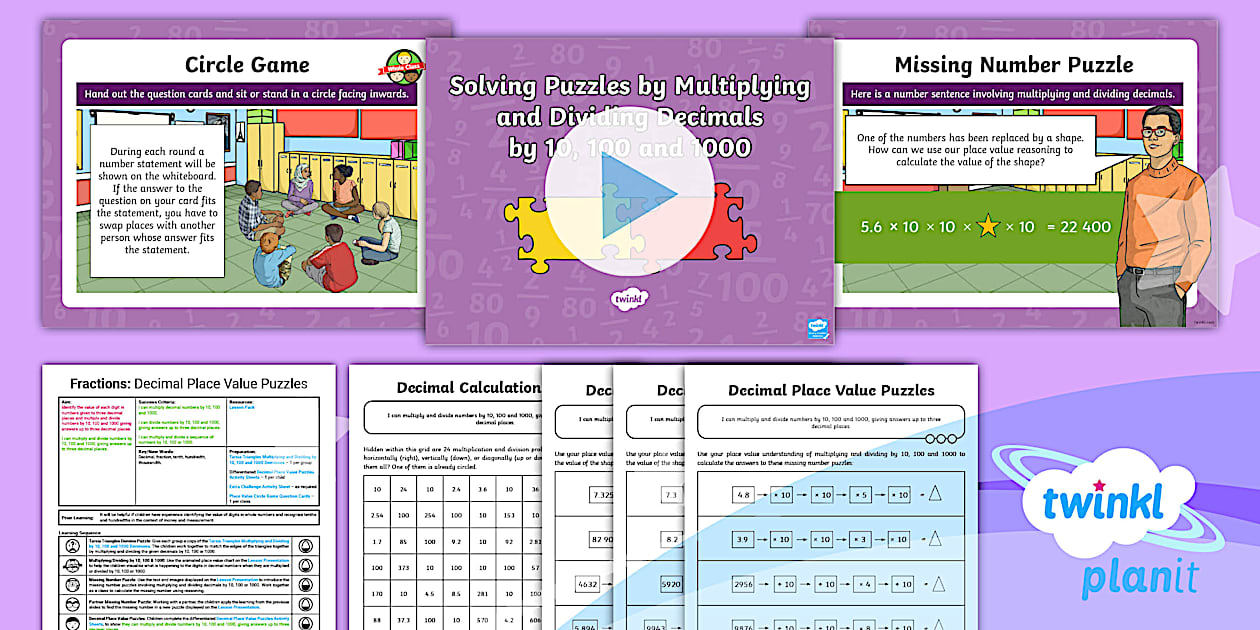 PlanIt Maths Y6 Fractions: Decimal Place Value (4) Lesson Pack