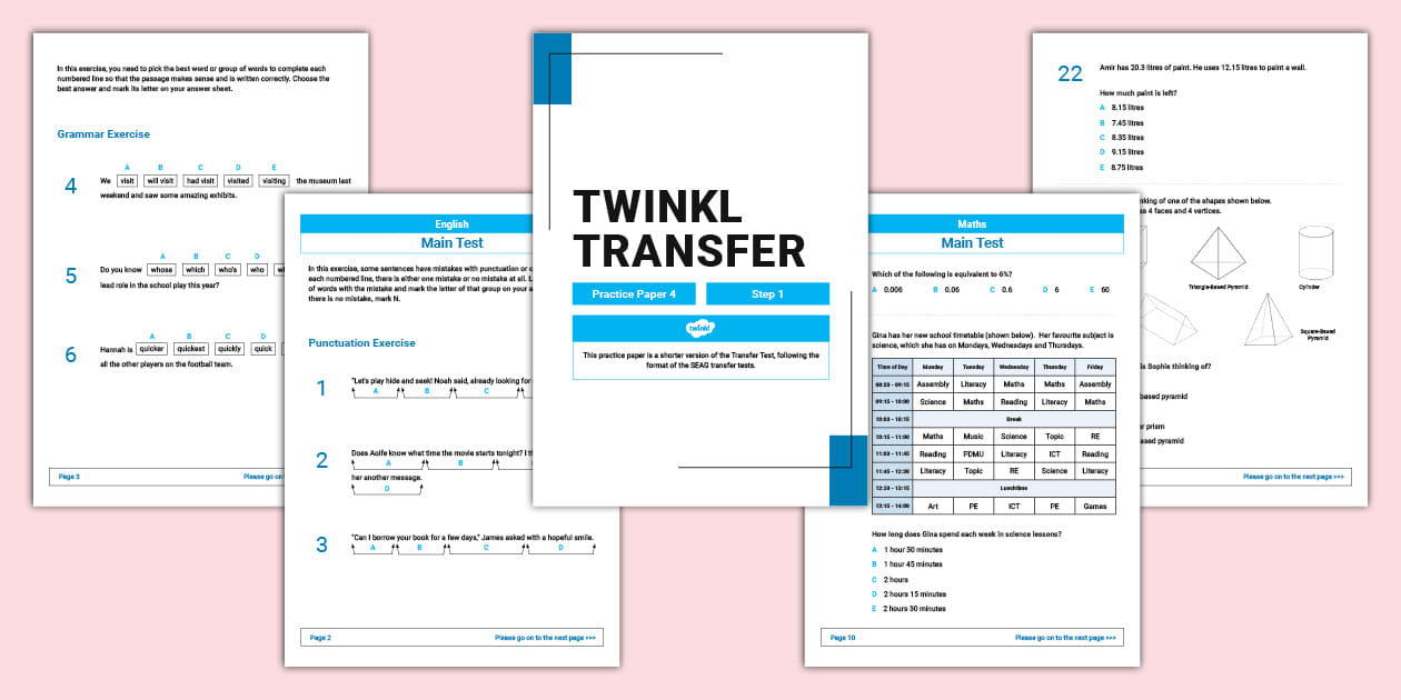 Transfer Test Step 1 Practice Paper 4 (Teacher-Made)