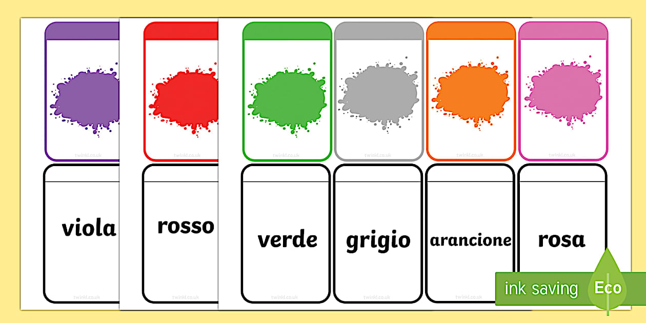 Abbina i Colori Flashcards - Twinkl