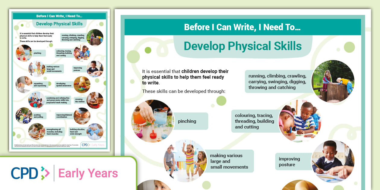 Before I Can Write, I Need To... | Physical Skills | Poster