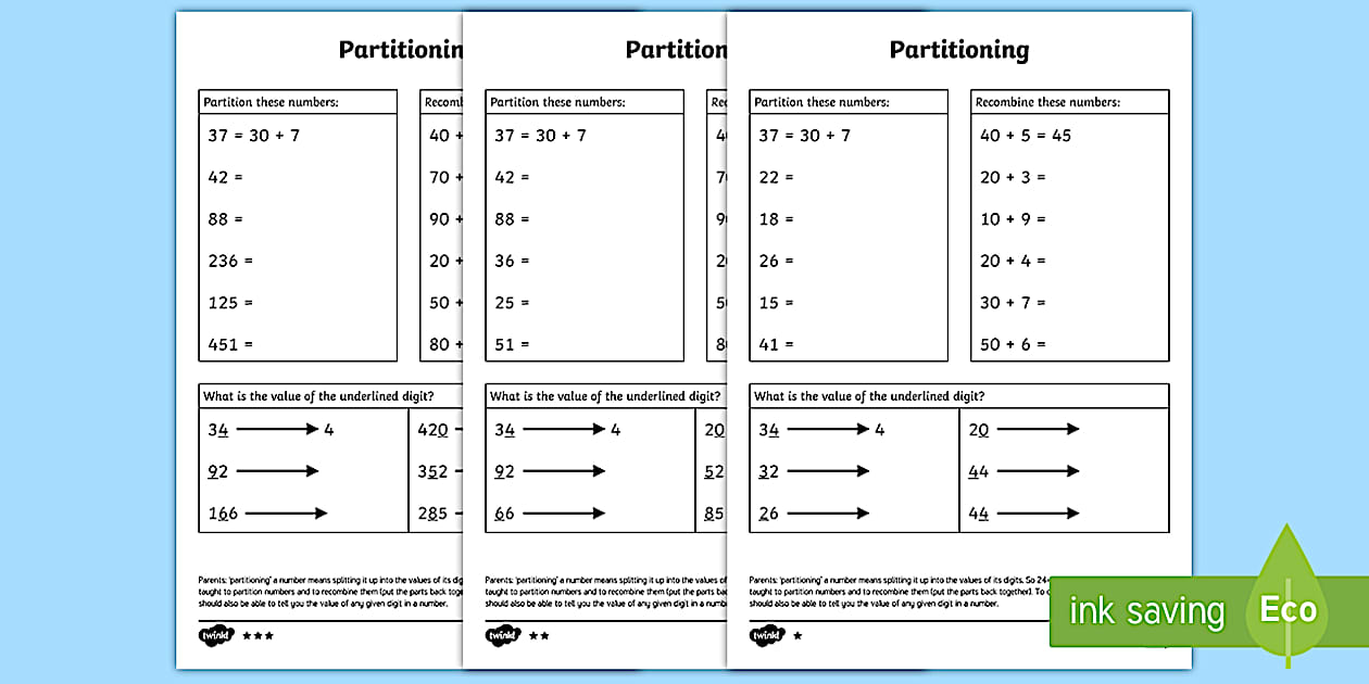 Partitioning Activities (Age 6 - 7) (teacher made) - Twinkl