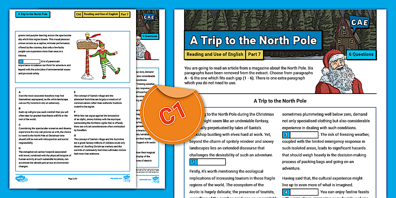 C1 Advanced (CAE) Reading Use of English P7 North Pole