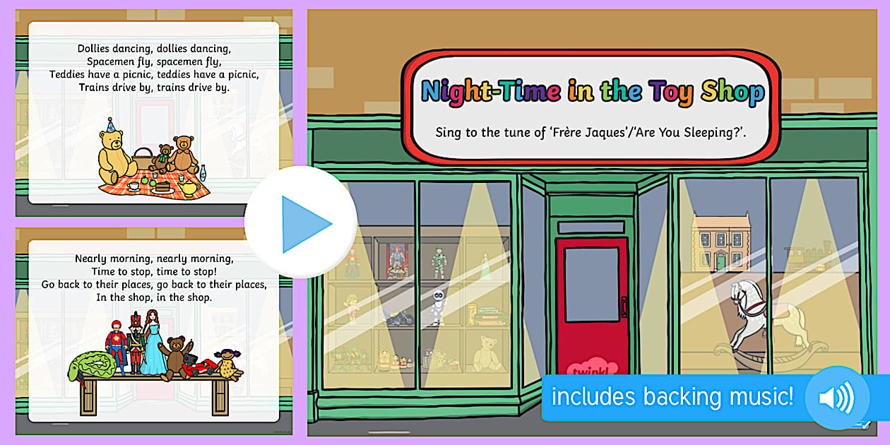 Night-Time in the Toyshop Song PowerPoint (teacher made)