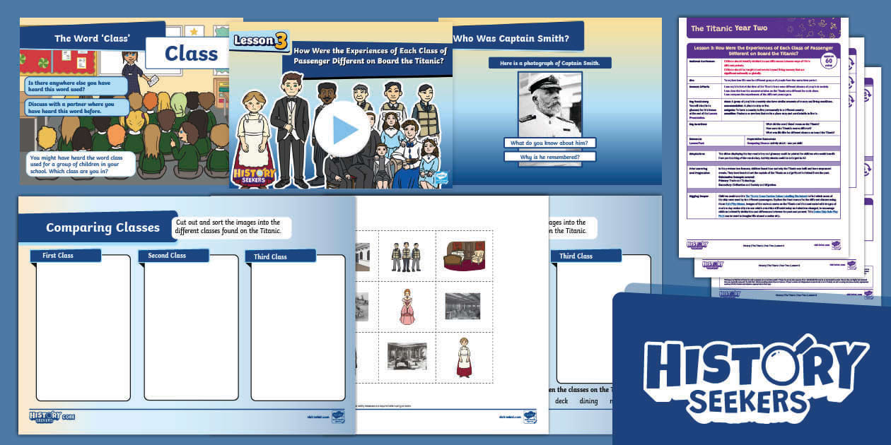 History Seekers: KS1: The Titanic Lesson 3 - Twinkl