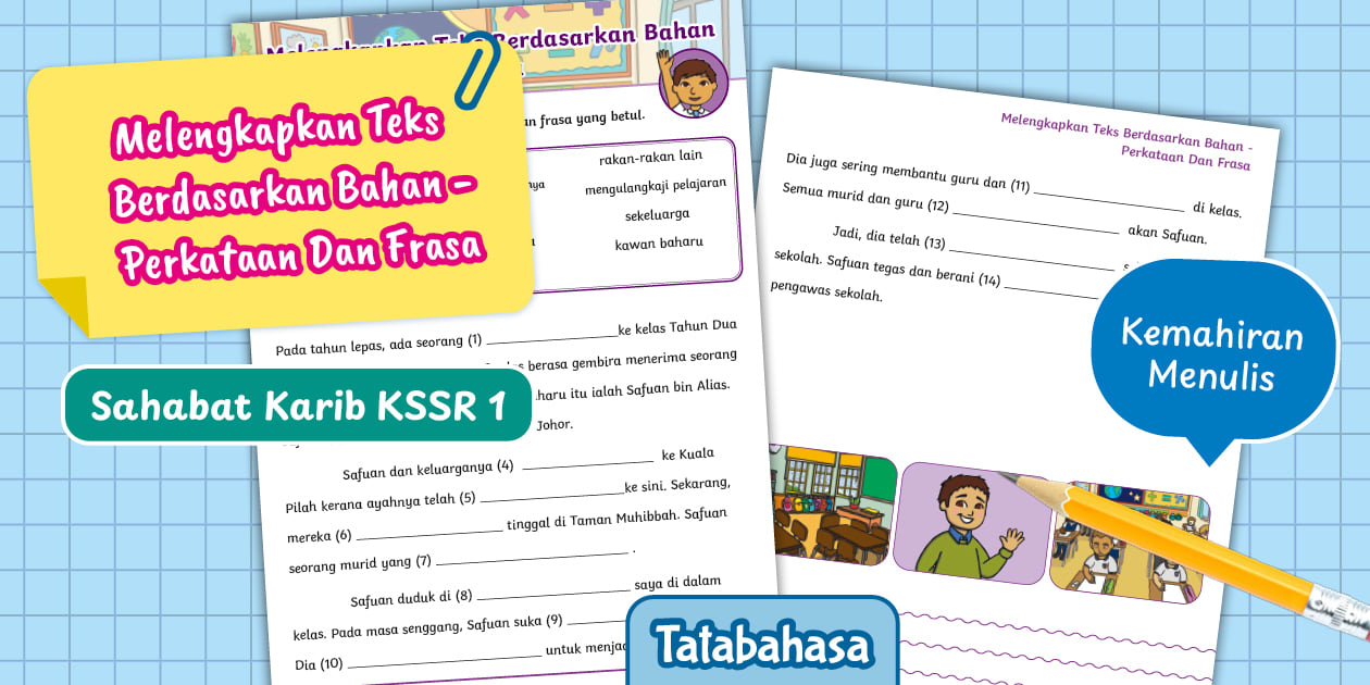 Melengkapkan Teks Berdasarkan Bahan - Perkataan Dan Frasa