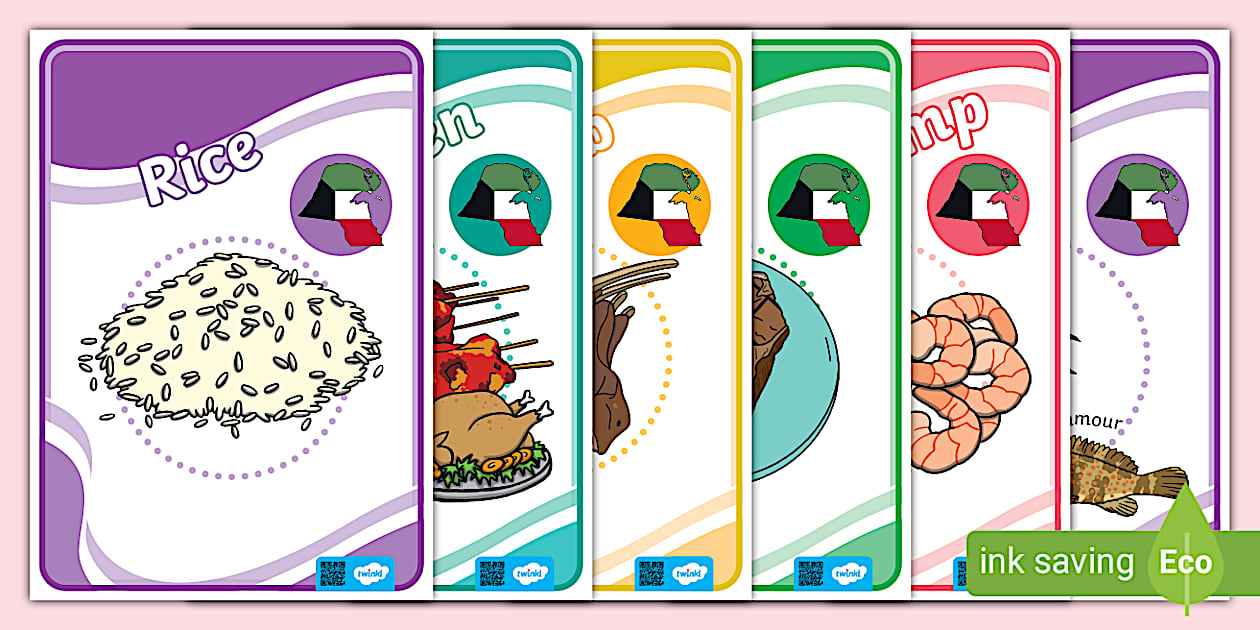 Kuwaiti Ingredients Display Posters (Teacher-Made) - Twinkl