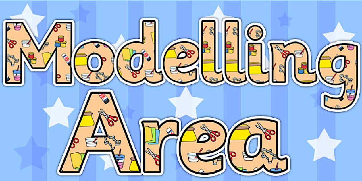 👉 Modeling Area Display Lettering (Teacher-Made) - Twinkl