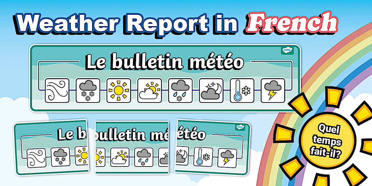 Weather Report in French Display Banner