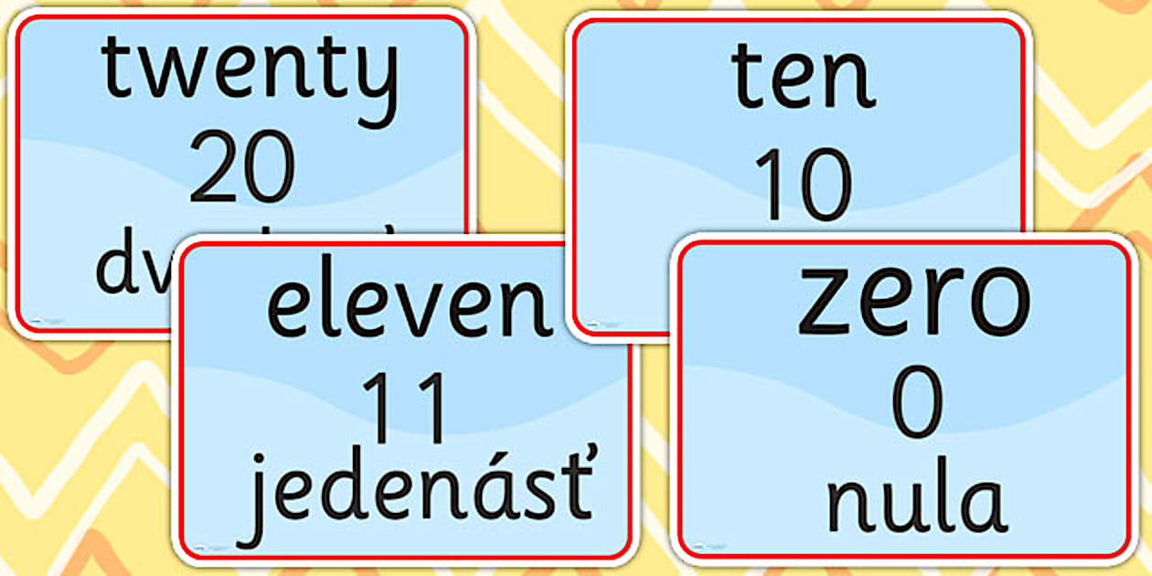 Number Signs EAL Slovak Version - Twinkl