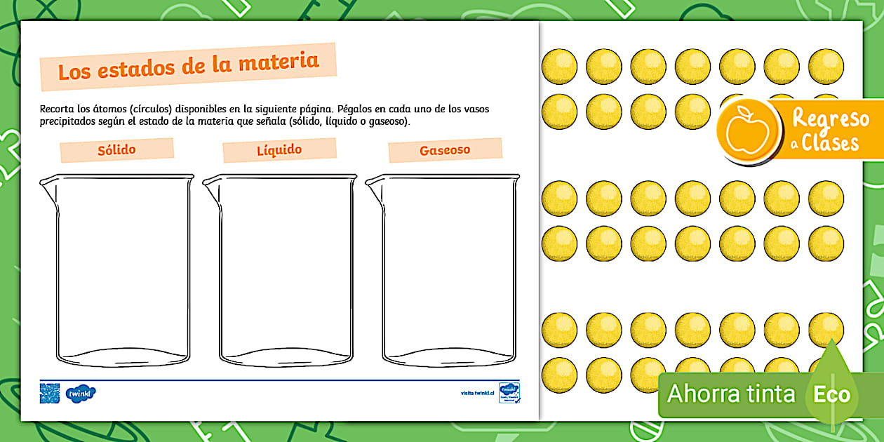 Hoja de Trabajo Los estados de la materia