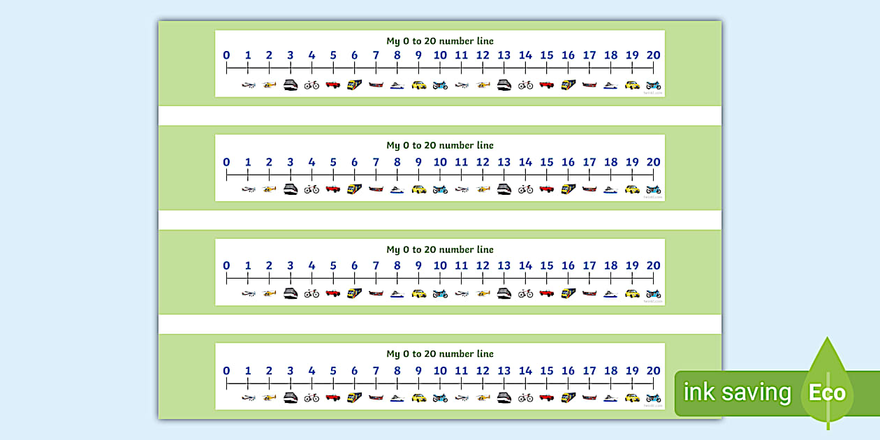 Transport Number Line (0-20) (teacher made) - Twinkl