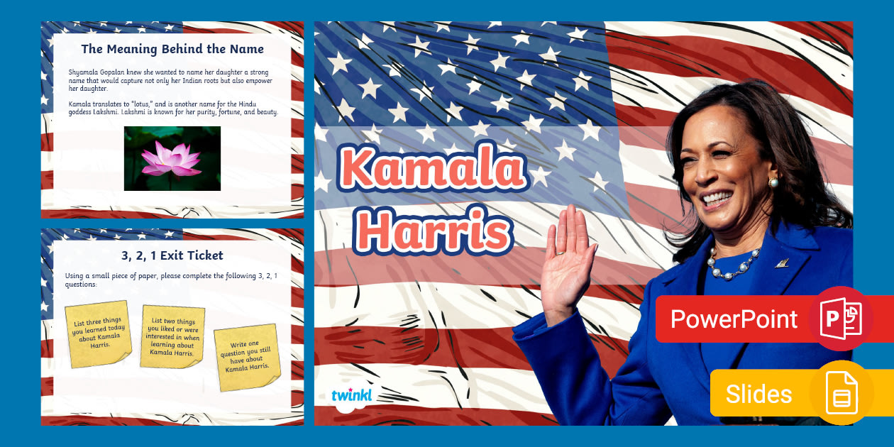 Kamala Harris PowerPoint & Google Slides for 3rd-5th Grade