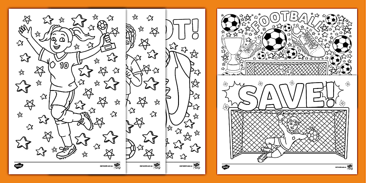 Football Doodle Colouring Pack - Twinkl