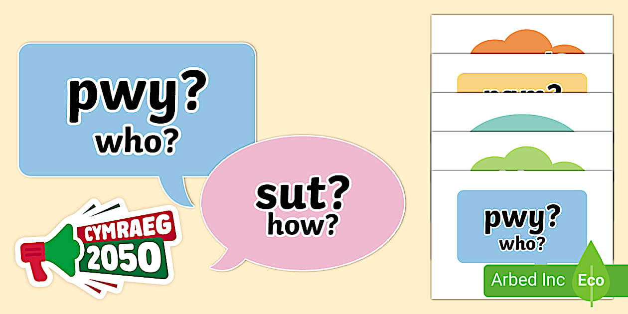 Bilingual Questions on Speech Bubbles - Twinkl Cymru