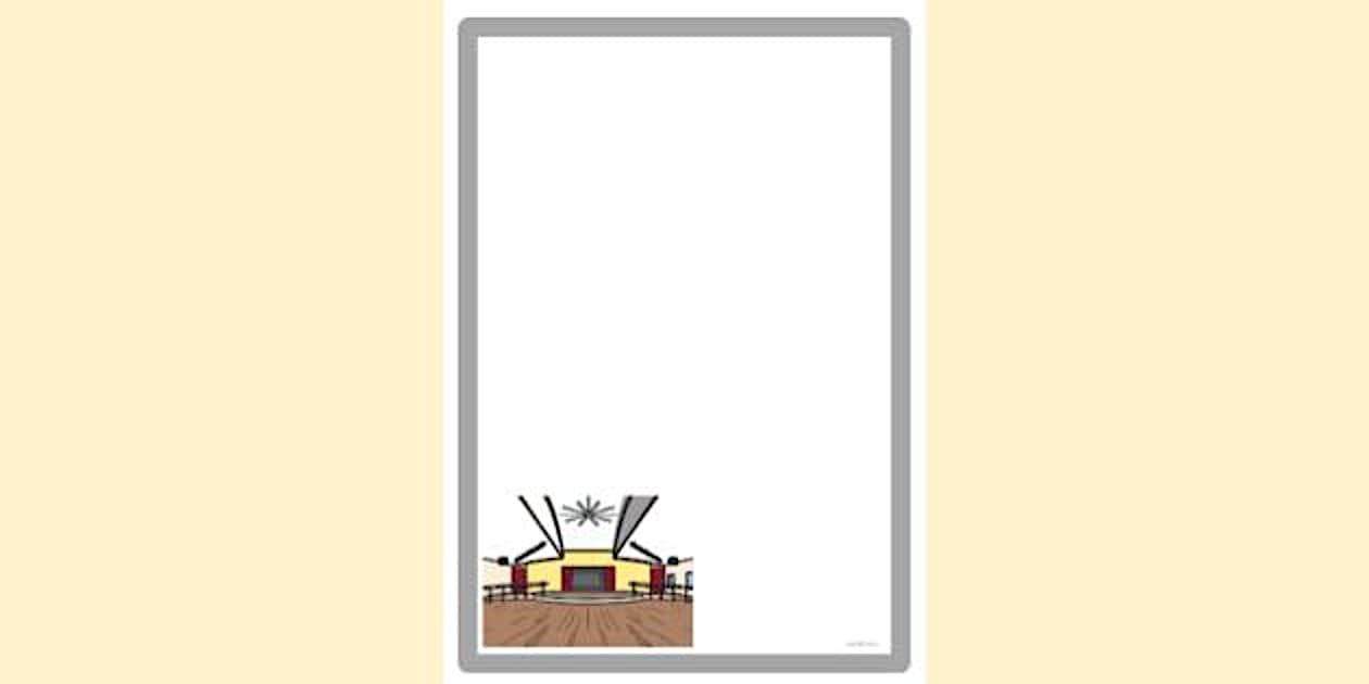 Simple Blank School Hall Border | Page Borders | Twinkl