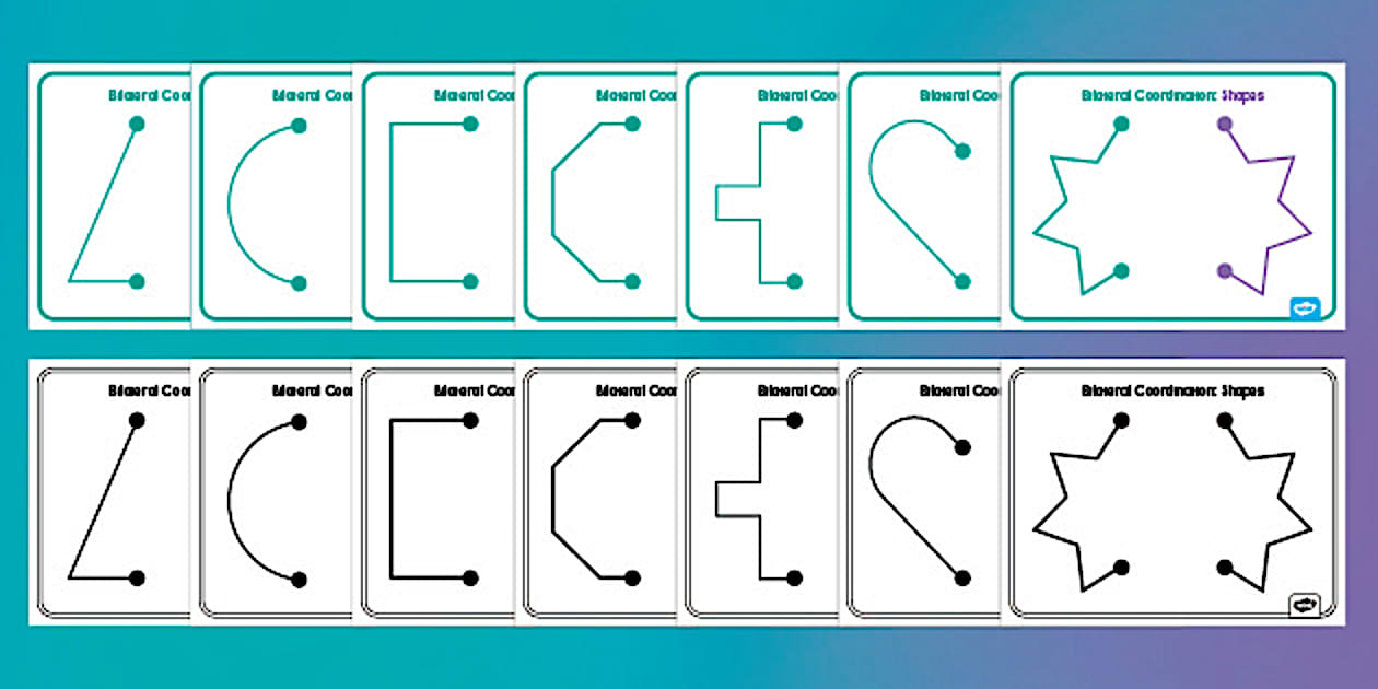 Bilateral Coordination Activity Mats: Shapes (Teacher-Made)