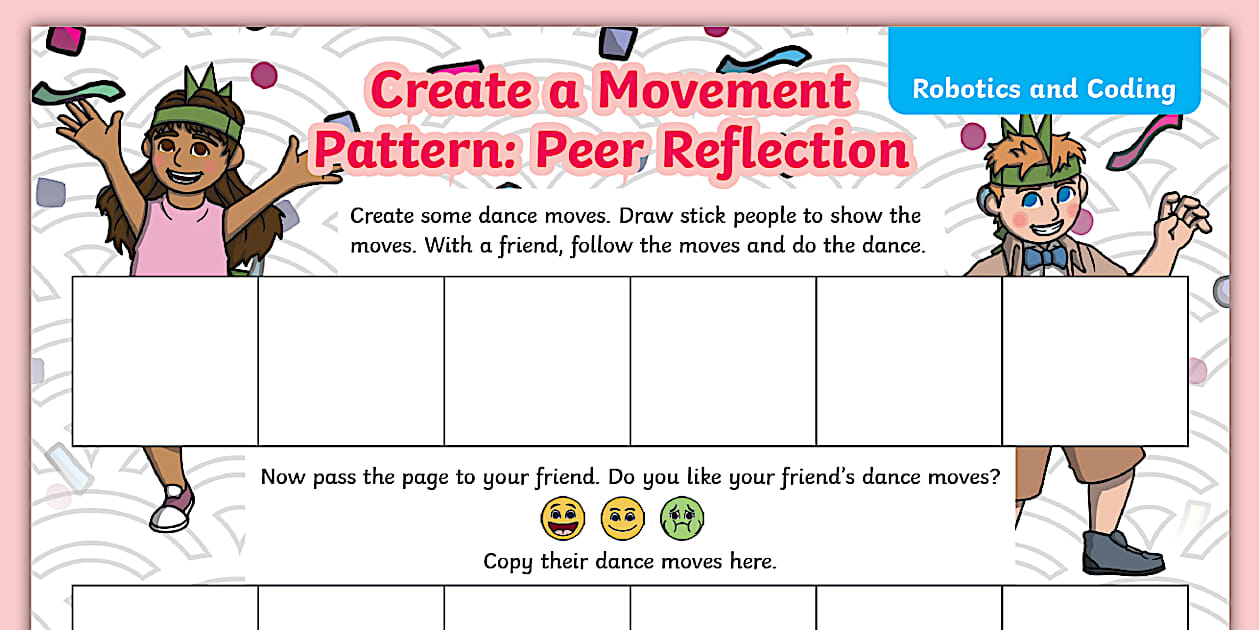 Grade R Coding and Robotics Dance Moves Peer Reflection