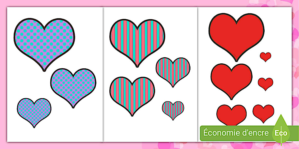 Coeurs à classe par ordre de grandeur (teacher made)