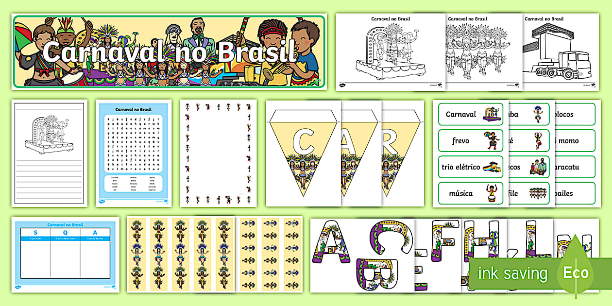 Carnaval no Brasil Display Pack (teacher made) - Twinkl