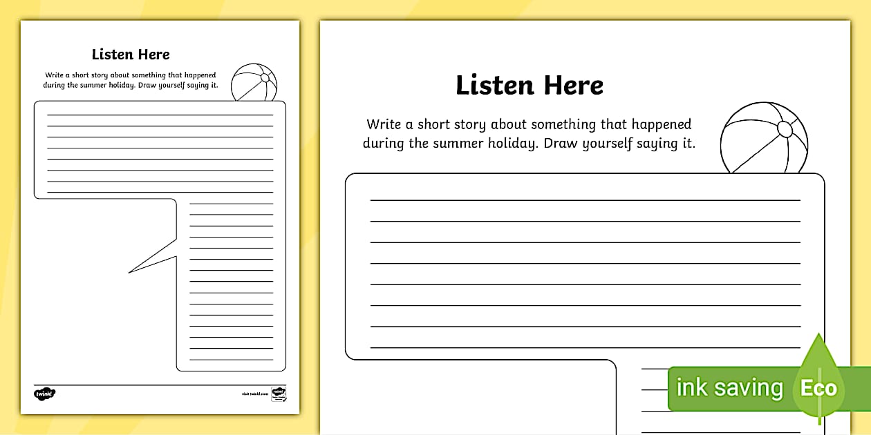 KS1 Listen Here Worksheet / Worksheet - Twinkl