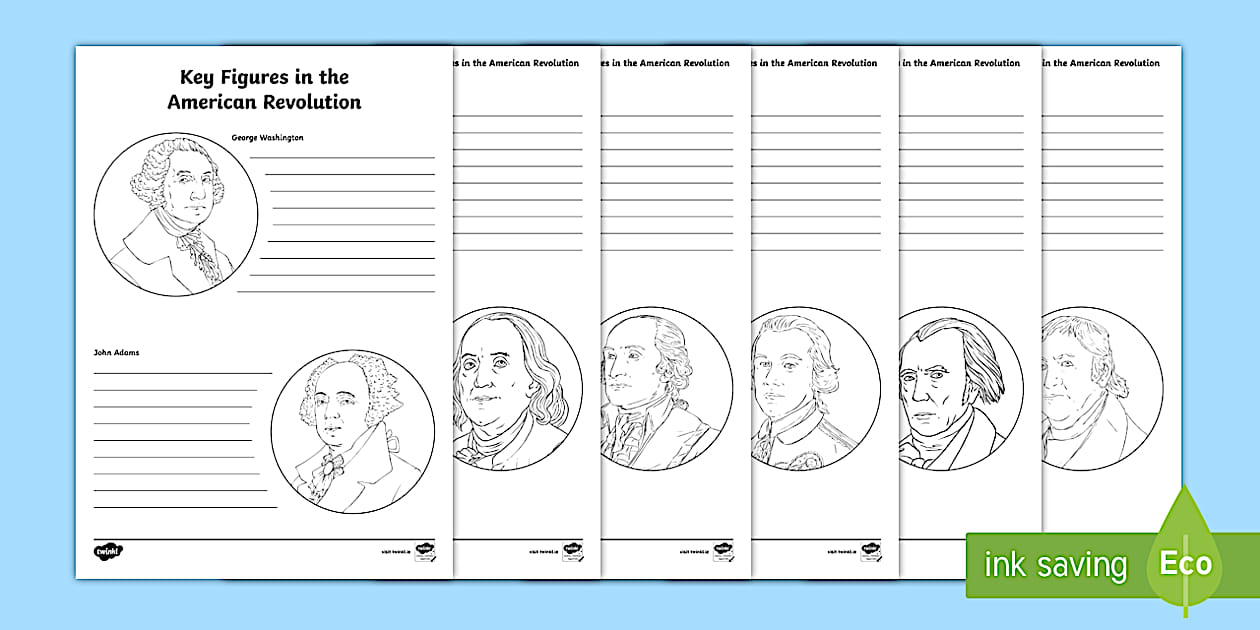 Key Figures in the American Revolution Research Worksheets