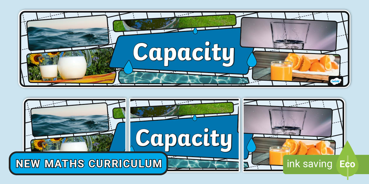Capacity Measures Display Banner | Twinkl Ireland - Twinkl