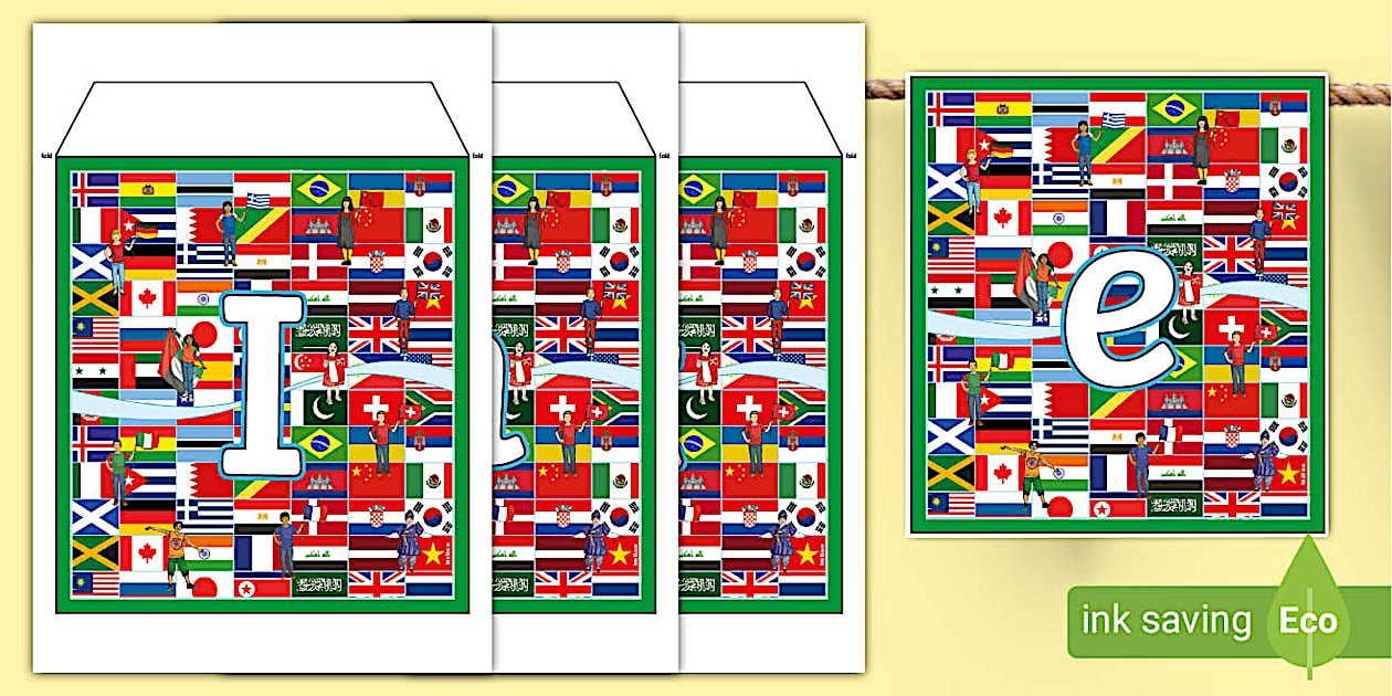 KS2 International Day Bunting - Twinkl