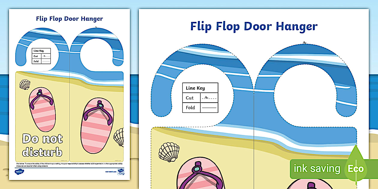 Flip Flop Door Hanger (Teacher-Made) - Twinkl