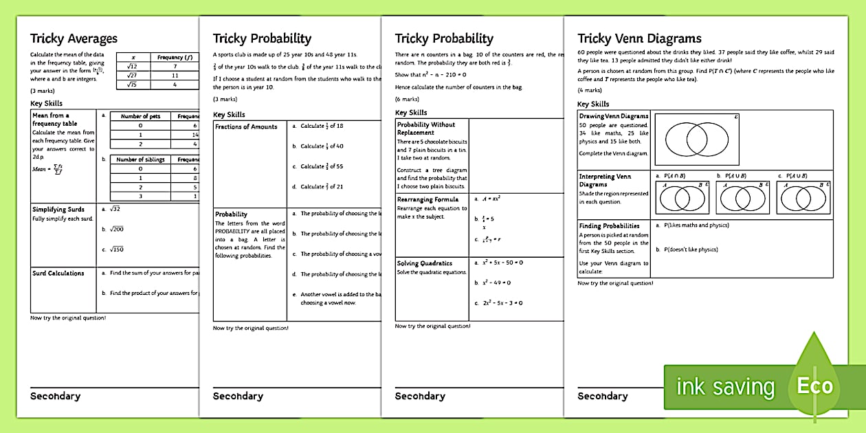 GCSE Probability Questions: Problem-Solving | KS4 Maths