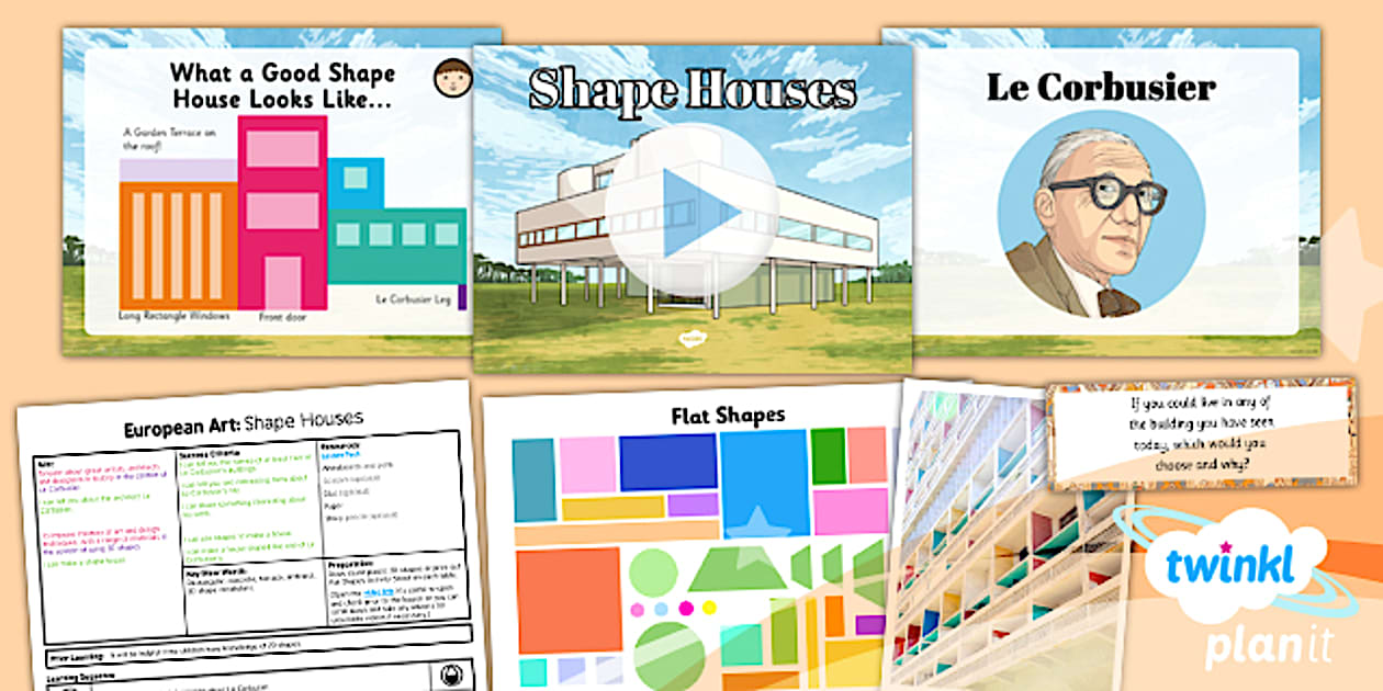 Art: European Art: Shape Houses LKS2 Lesson Pack 3 - Twinkl