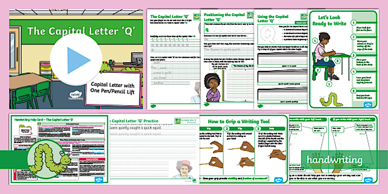 Twinkl Handwriting: The Capital Letter 'Q' EYFS/KS1 Activity Pack