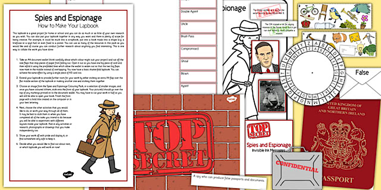 Spies and Espionage How to Make Your Lapbook - Twinkl