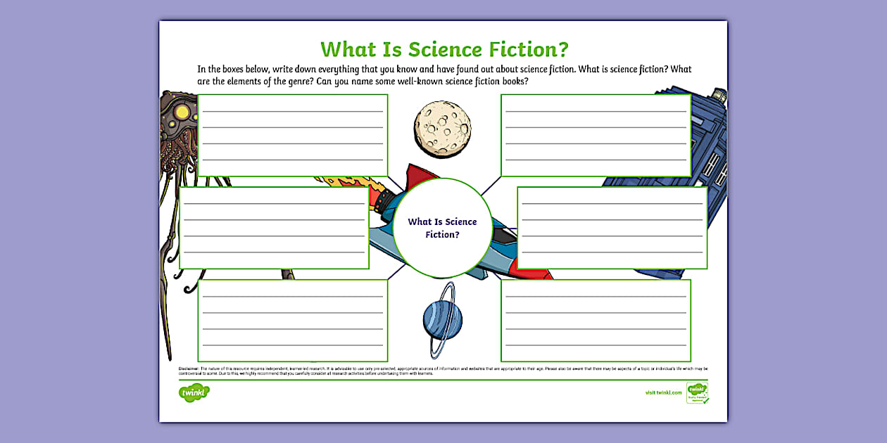What Is Science Fiction? Mind Map (teacher made) - Twinkl